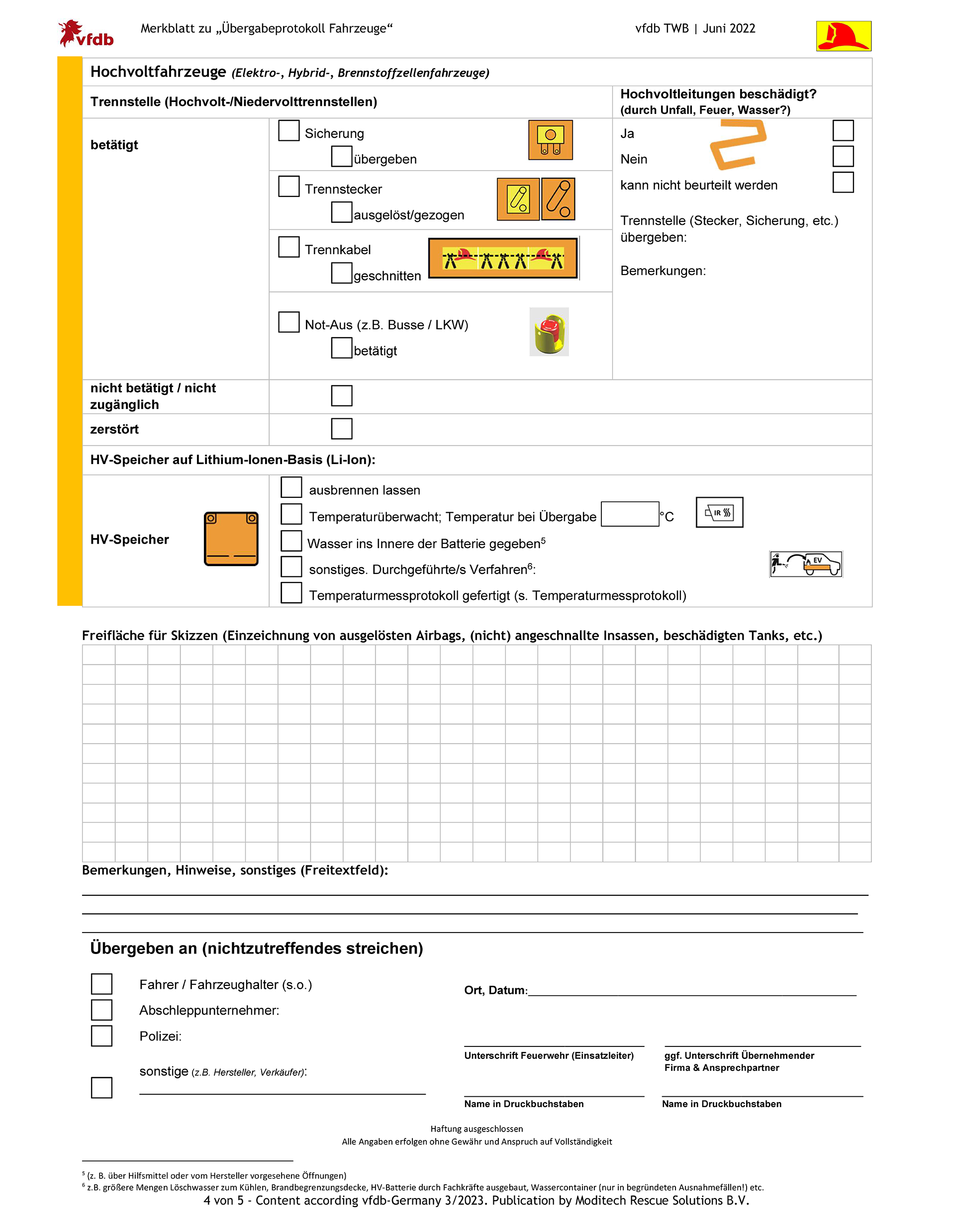 Digitaal overdrachtsformulier voor overdracht aan Duitse berger in het ...