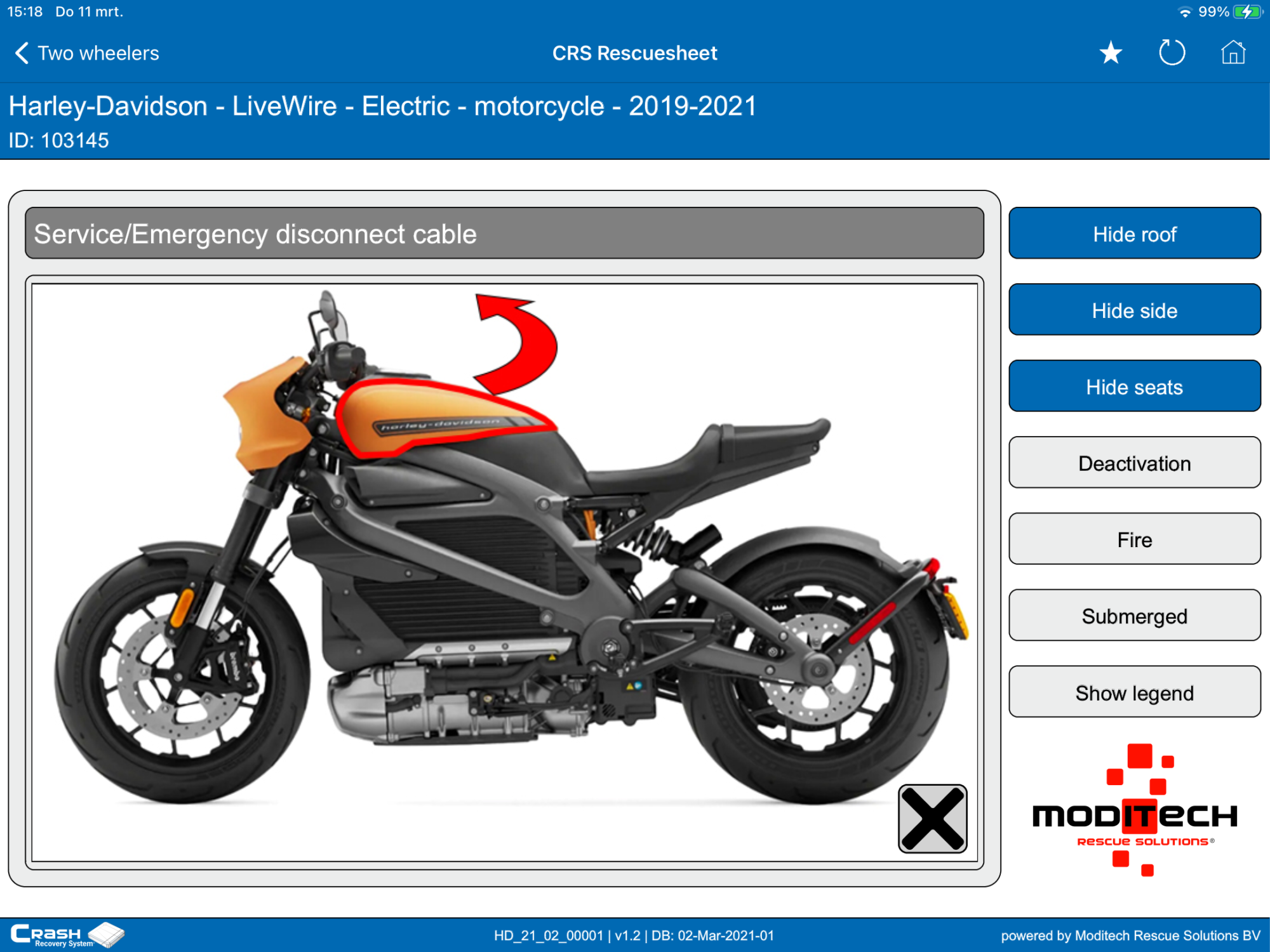 New category of two wheelers added to the Crash Recovery System - Moditech