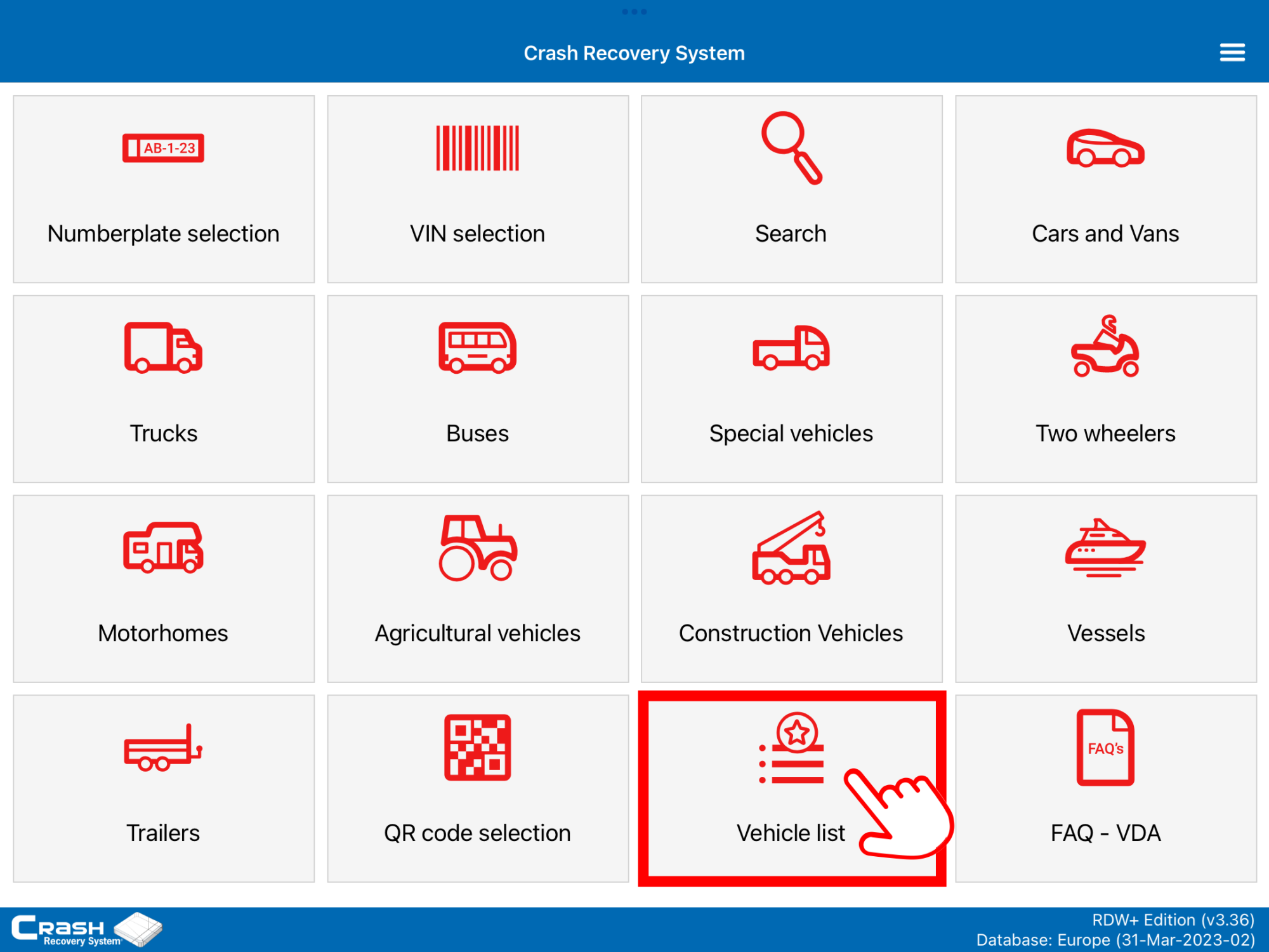 CRS Case study: Using the vehicle list - Moditech